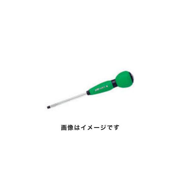 【取寄品 出荷：約5−9日 土日祝除く】KTC(KYOTO TOOL) 京都機械工具 ソフトラウンドドライバ マイナス 貫通タイプ 6mm幅 D8M2-6●押し回しに適したラウンド形状のグリップで手のひらが痛くなりません。●グリップは軽く、...