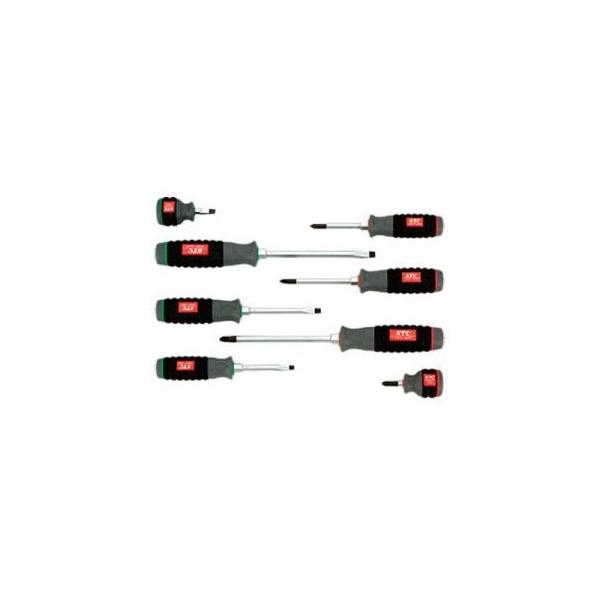 【取寄品 出荷：約5−9日 土日祝除く】KTC(KYOTO TOOL) 京都機械工具 樹脂柄 ドライバセット 貫通タイプ [8本組] TPMD18●樹脂柄ドライバの8本組セットです
