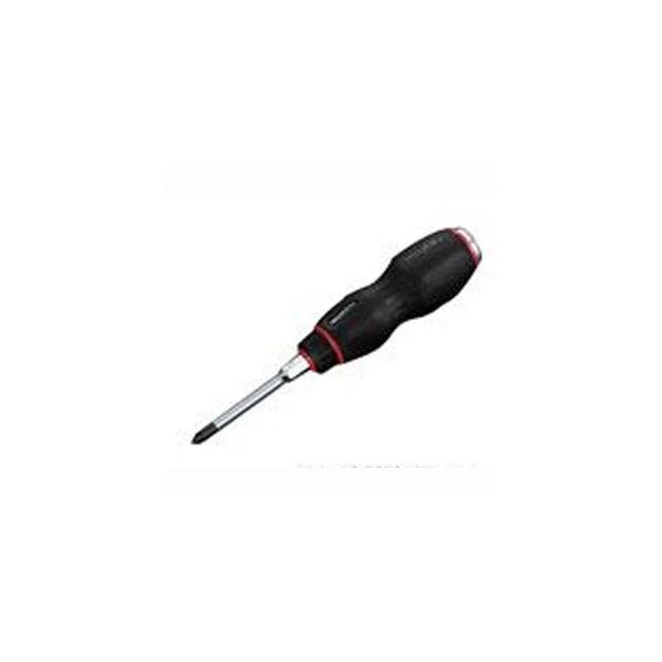 【取寄品 出荷：約5−9日 土日祝除く】KTC(KYOTO TOOL) 京都機械工具 ネプロス 樹脂柄 ドライバ 貫通タイプ (クロス) No.1プラス ND1P2-1●グリップは早回しのしやすい四角形状です。●二重構造のグリップの採用によ...