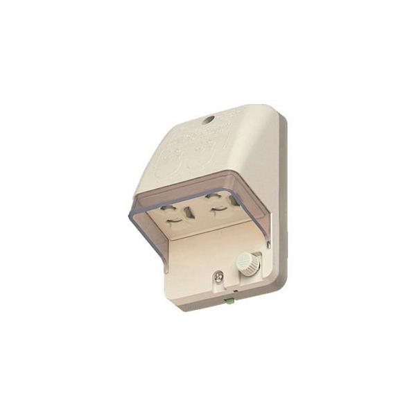 【取寄品 出荷：約2−6日 土日祝除く】フル接地防水ダブルコンセントです。