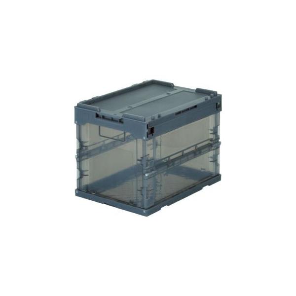 【取寄品 出荷：約2−6日 土日祝除く】●中が透けて見えるため、コンテナの中身が判別しやすく、保管・管理に最適です。●折りたたんだ時の高さを最大限まで追求、従来タイプに比べて最大35%低く、これにより輸送運賃・保管スペースを大幅に削減するこ...