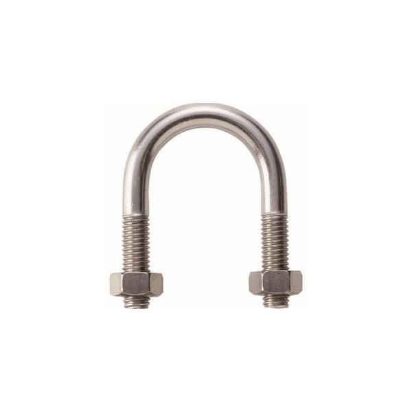 【取寄品 出荷：約2−6日 土日祝除く】【メール便6個まで対象商品】【特長】●U字金具のミリねじ仕様品です。【用途】●SGP管パイプ締め付け金具。●横配管、縦配管に。●ガス管や空調管、配電盤止め用として。