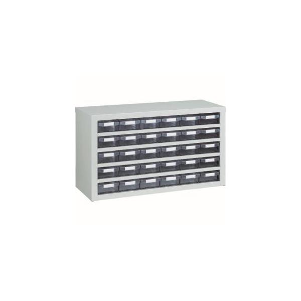 【取寄品 出荷：約2−6日 土日祝除く】【特長】●引き出しは透明タイプで中身が見えて仕分けに便利です。●本体は引き出しの飛び出し防止機能付です。●横型タイプの部品管理ケースです。●奥行が307mmなので、作業台に置いて使用しても、作業面が広...