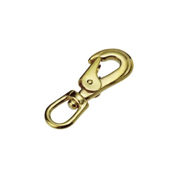 【取寄品 出荷：約2−6日 土日祝除く】【メール便6個まで対象商品】【特長】●アイの部分が回転するので、チェーンなどのよりとりになります。●スプリングフックで手軽に開閉作業ができます。【用途】●チェーン・ワイヤ・ロープなどの連結や、端末の金...