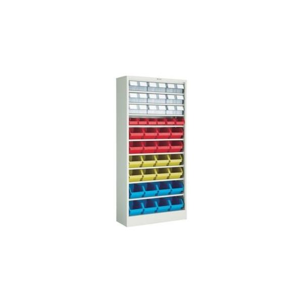 【取寄品 出荷：約2−6日 土日祝除く】【仕様】●間口(mm):844●奥行(mm):320●高さ(mm):1790●最大積載量(kg/台):300●付属品:棚板10枚●コンテナ:MM-2N 3列3段、T2-R 6列1段、T5-R 4列2段...