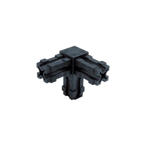 【取寄品 出荷：約2−6日 土日祝除く】【特長】●25角アルミフレーム用のジョイント部材です。●打ち込み式で樹脂を削りながらはめ込みます。【用途】●オリジナルサイズの棚・間仕切りなどの製作に。
