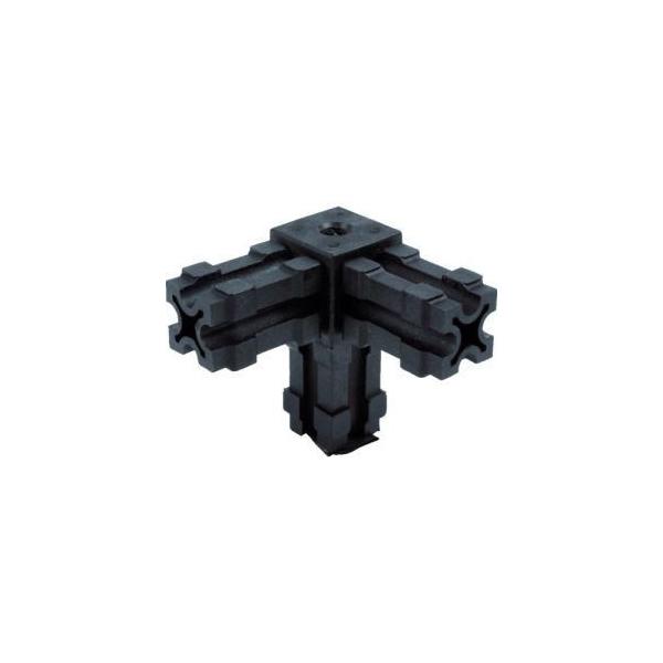 【取寄品 出荷：約2−6日 土日祝除く】【特長】●25角アルミフレーム用のジョイント部材です。●打ち込み式で樹脂を削りながらはめ込みます。【用途】●オリジナルサイズの棚・間仕切りなどの製作に。