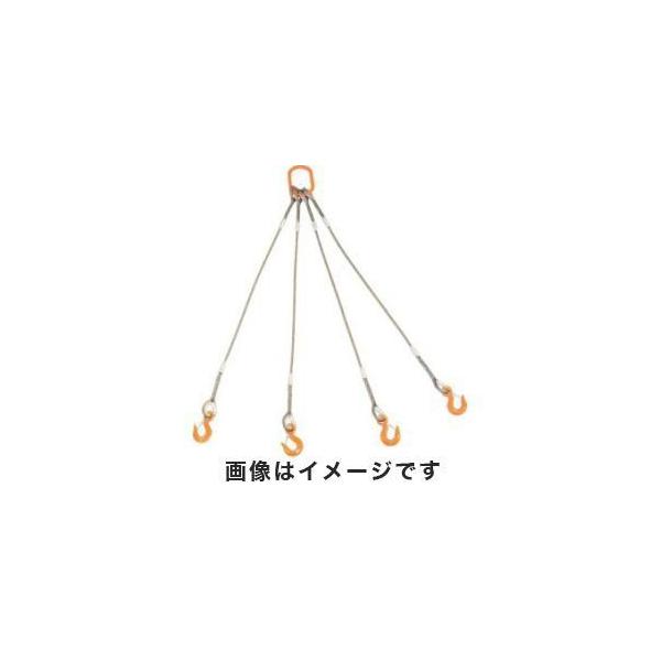 【取寄品 出荷：約2−6日 土日祝除く】【仕様】●全長(m):2.0●スリング径(mm):9●タイプ:E●安全使用荷重 4本吊り(t):吊り角度60度以内 1.69●JIS規格(JIS G 3525)ワイヤロープ使用●質量:4.76kg●原...