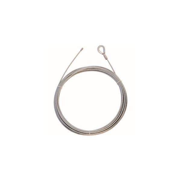 【取寄品 出荷：約3−7日 土日祝除く】ワイヤ径×長さ(mm×m):4×10適合機種:ECW100電動ウインチの交換用ワイヤー先端アイ加工スチール製造国:日本トラスコ発注コード:217-3480