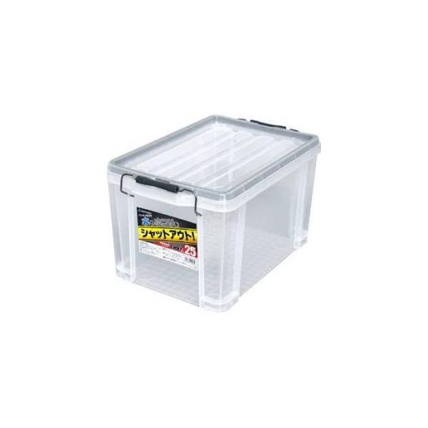【取寄品 出荷：約2−6日 土日祝除く】水やホコリをシャットアウト!パッキン付き簡易密閉型コンテナ!スタッキング(積み重ね)可能です。フタには便利な目盛りが付いています。丈夫なステンレス線材バックル。