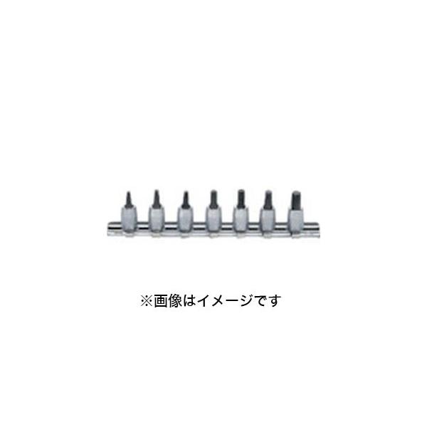 【取寄品 出荷：約5−9日 土日祝除く】●1/4(6.35mm)差込●トルクスビットソケットレールセット●7ヶ組●コーケン トルクスビットソケットセット●原産国:日本●質量:120g
