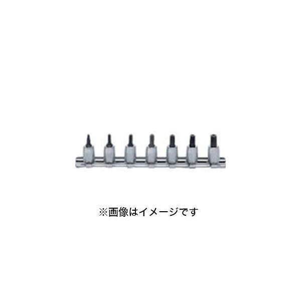 【取寄品 出荷：約5−9日 土日祝除く】【メール便2個まで対象商品】●1/4(6.35mm)差込●イジリ止めトルクスビットソケットレールセット●7ヶ組●コーケン トルクスビットソケットセット●原産国:日本●質量:119g