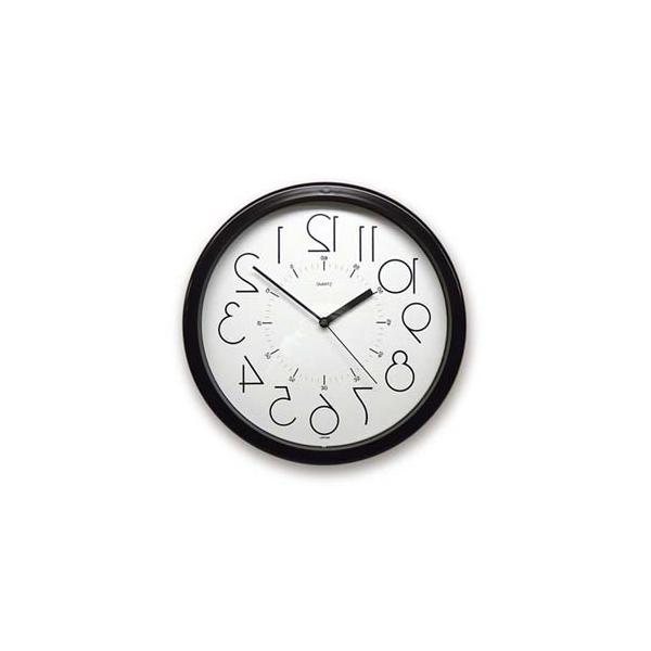 【取寄品 出荷：約5−9日 土日祝除く】針が反対に動く! パッと見ではわからない。頭を使うからこそ脳トレ。この掛け時計は、文字盤、針の動きなど、普通の時計と逆になっている逆転時計なので、鏡に写すと正常に見えるます。