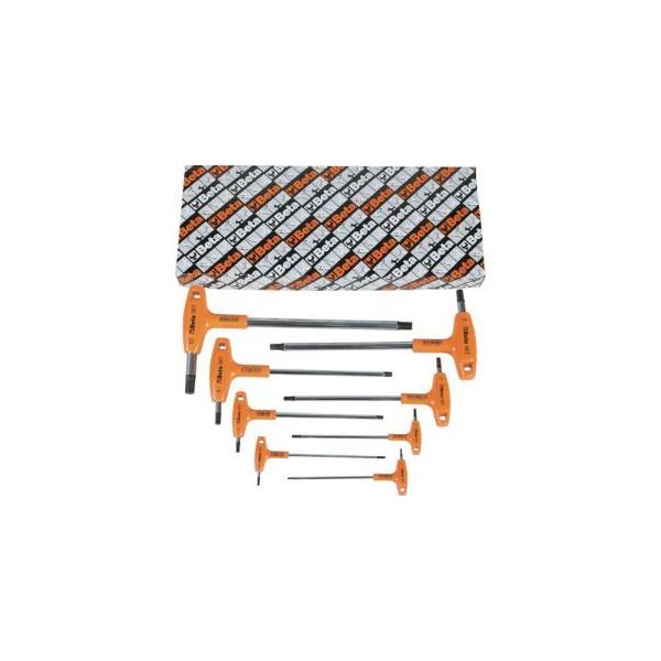 【取寄品 出荷：約2−6日 土日祝除く】T形ハンドルの六角棒レンチのセットです。