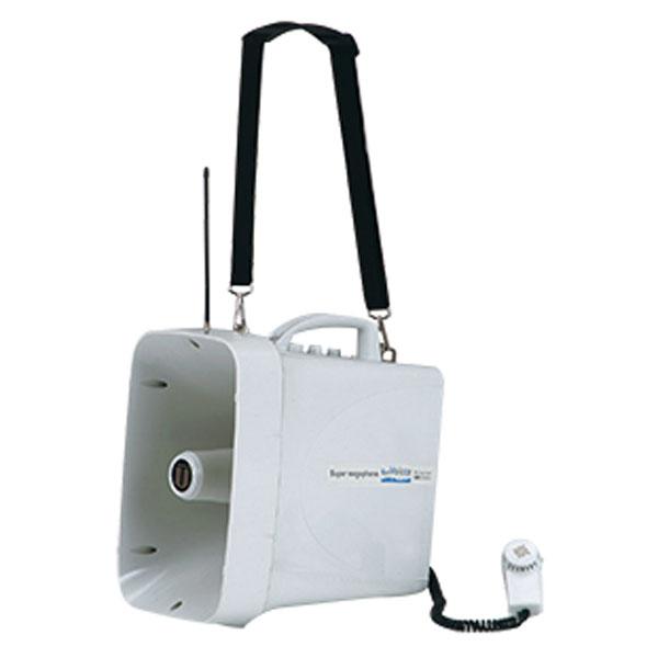 [商品詳細]●サイズ：幅２１．８×高さ３７．１×奥行３５ｃｍ●自重：約４．７ｋｇ（乾電池含）●使用電源：単１乾電池８本（別売）、出力：定格３０Ｗ／最大４５Ｗ、外部電源使用範囲：ＤＣ１０Ｖ〜１６Ｖ（１２Ｖバッテリー）●持続時間：音声時約２２時...