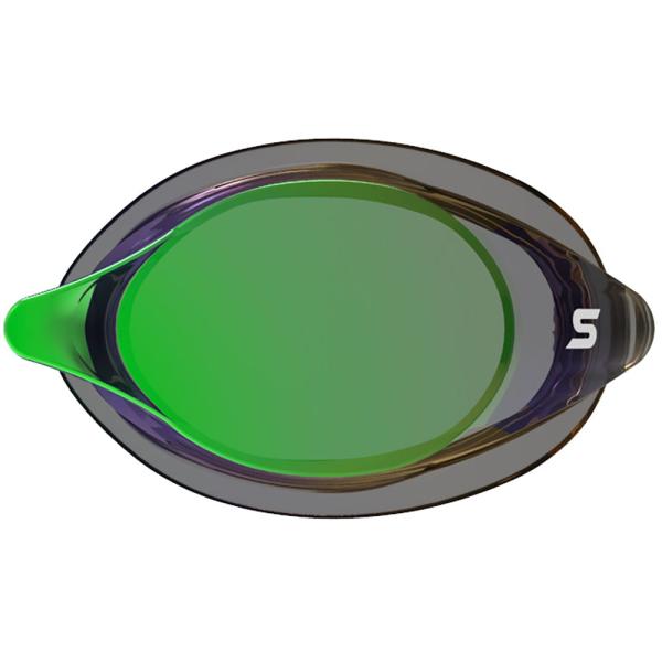 度付きノンクッションレーシングゴーグルミラーレンズ。レンズに施された波状形状により流水抵抗を軽減。「度付きレンズ」S-2.00からS-6.00までの5度数展開。※片眼レンズ。別売のPS-SR2パーツセットと組み立てることで度付きスイミングゴ...