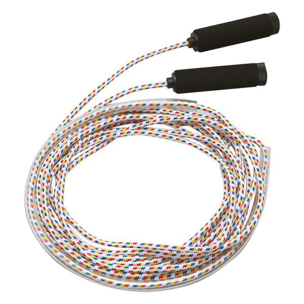 ロープを長持ちさせ、回転性を良くするビニールチューブ付（センター部分のみ）、グリップは持ち易く疲れにくいウレタンカバー。 こちらの商品は返品、交換はお受けしかねますのでご了承ください。[商品詳細]●長さ：６ｍ、グリップ長さ１５ｃｍ、太さ３３...