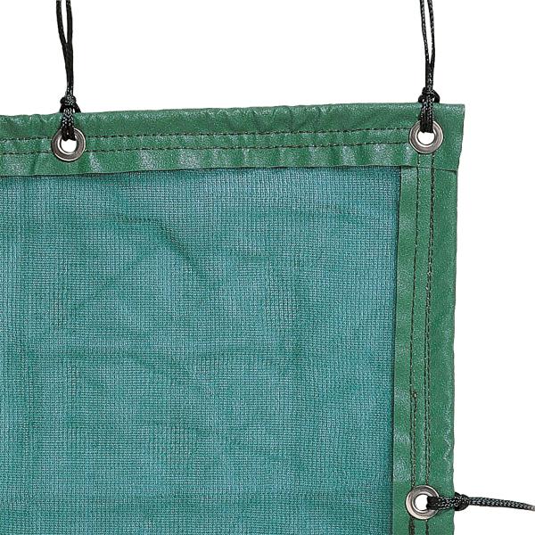 風・砂などの飛散防止やテニスコートなどの目隠しとしても効果的、あらゆる防風場面に対応の防風ネット[商品詳細]●取付ロープ付●サイズ：１．８（Ｈ）×１０（Ｌ）ｍ●ネット素材：ポリエチレンメッシュ、全周エステルハンプ補強加工●重量：約５．２ｋｇ...