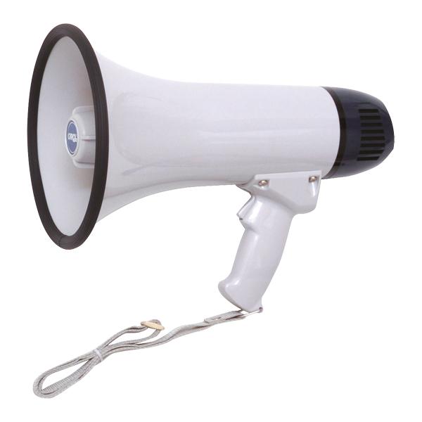 お求めやすい拡声器専用（音声のみ）モデル こちらの商品は返品、交換はお受けしかねますのでご了承ください。[商品詳細]●サイズ：口径１９５×３２０ｍｍ●重さ：１ｋｇ●音声到達距離：約２００ｍ●電源：単３乾電池×８本使用／利用可能時間：約６時間...