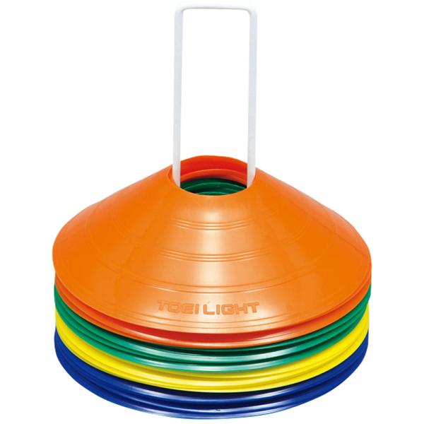 収納、持ち運びに便利なホルダー付。[商品詳細]●１組２０枚（青５枚、緑５枚、オレンジ５枚、黄５枚）●サイズ：１枚（直径１９×高さ約５ｃｍ）、プレート穴径／約５．２ｃｍ●重さ：３１ｇ／枚●素材：スチール、ポリエチレン●専用ホルダー付●台湾製[...