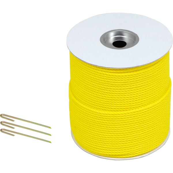 [商品詳細]●サイズ：６ｍｍ×３００ｍ●材質：ポリエチレン●カラー：黄●クイ：Ｂ５９４７付（１００本）[その他]各種伝票（見積書・納品書・請求書・領収書）は、オプションにてご指示下さい。[納期について]発送までの目安：５〜２０営業日（土日祝...