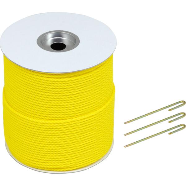 [商品詳細]●サイズ：６ｍｍ×３００ｍ●材質：ポリエチレン●カラー：黄●クイ：Ｇ１５８７付（１００本）[その他]各種伝票（見積書・納品書・請求書・領収書）は、オプションにてご指示下さい。[納期について]発送までの目安：５〜２０営業日（土日祝...