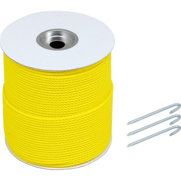 [商品詳細]●サイズ：６ｍｍ×３００ｍ●材質：ポリエチレン●カラー：黄●クイ：Ｇ１５９１×２組付（１００本）[その他]各種伝票（見積書・納品書・請求書・領収書）は、オプションにてご指示下さい。[納期について]発送までの目安：５〜２０営業日（...