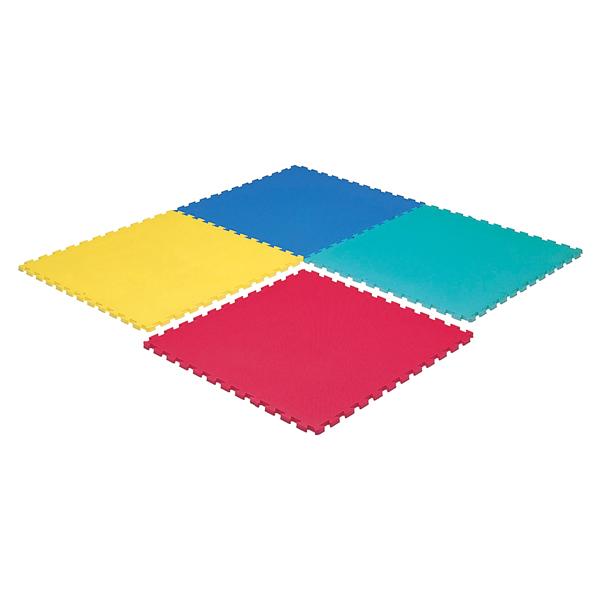 抗菌剤入りＥＶＡ発泡樹脂を採用することにより、衛生的で柔軟な感触と粘りがあり、かつ底づきしにくい高弾性と密着性がよく、ご家庭や福祉・医療等各施設やキッズルームに最適、共有スペースをご提供します。４枚１組[商品詳細]●４枚１組カラー（青・緑・...