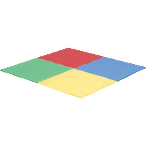 弾力性、復元性に優れ、表面エンボスすべり止め効果。幼児のプレイルーム等に最適な抗菌ジョイントフロアマット。[商品詳細]●４枚１組カラー（青、緑、赤、黄）●サイズ：１００×１００×１．５ｃｍ（枚）●重さ：４ｋｇ／組●素材：ＥＶＡ系特殊樹脂発泡...