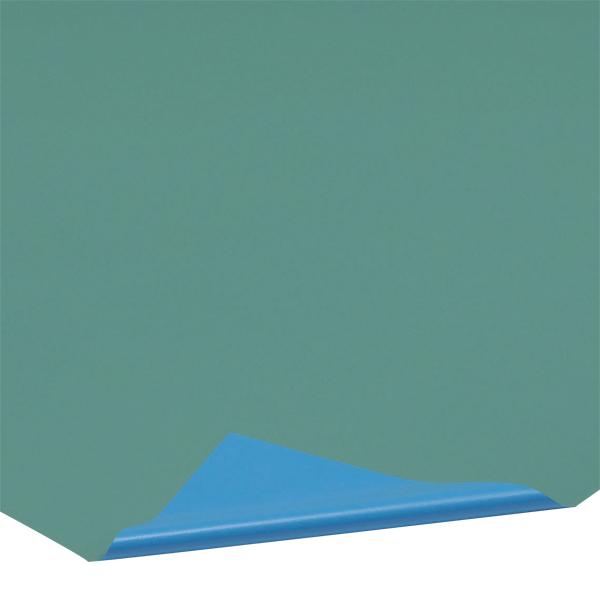 体育館イベントの必需品、フロア面を汚れ・キズなどから守ります。お求めやすい価格を実現したツートンカラー（ライトグリーン×ブルー）フロアシート。[商品詳細]●サイズ：幅１３７ｃｍ×長さ３５ｍ×厚さ０．４２ｍｍ●重さ：２４ｋｇ●素材：ポリ塩化ビ...