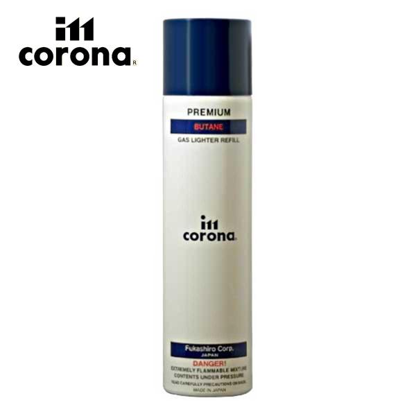 im corona（イム・コロナ）専用のガスボンベです。本品は、活性炭フィルターを内蔵して不純物を取除きライター用に製造された液化ガスです。活性炭入り高純度液化ガス容量：65g