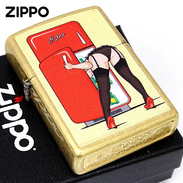 オールドポスター風のビンテージデザインがプリントされております。レトロ感満載のZIPPOです。性的魅力を持つモデル、ファッションモデル、俳優に対して「ピンナップガール」と言われております。ベースが、ストリートブラスなので指紋汚れも目立ちませ...
