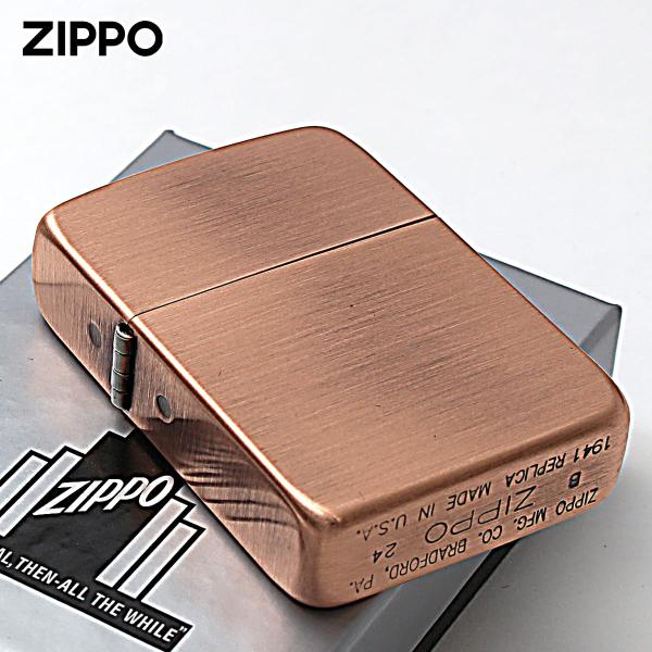 赤みのある色合い、銅特有の鈍光が見る者を魅了します。使い込むほどに古びた表情に変わり、自分色のZIPPOにする楽しみも味わえます。普段使いにオススメのZippoです。ケース形状：1941レプリカ・ケース加工表面処理：銅メッキ