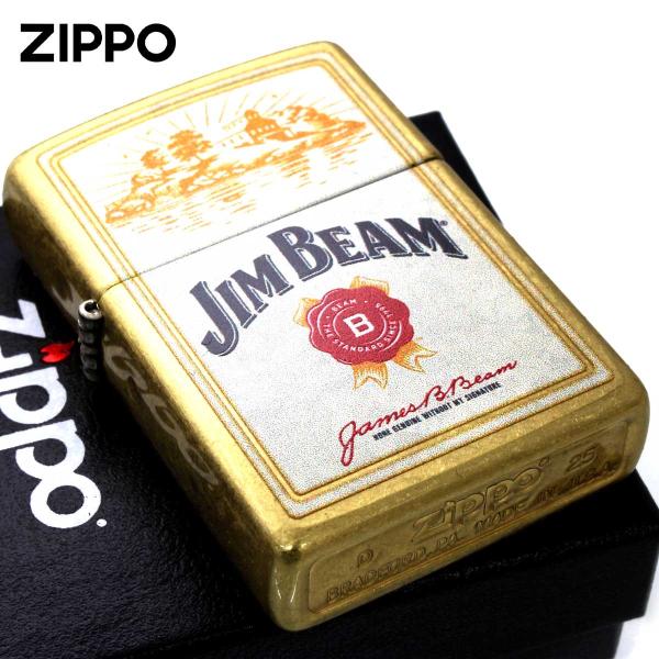 Zippo社のラインアップの中でも根強い人気を誇るJimBeam（ジム・ビーム）シリーズ。世界中で飲まれている売上世界No.1バーボン。200年以上続く歴史ある銘柄です。お酒好きの人への贈り物としても最適です。ケース形状：レギュラー・ケース...
