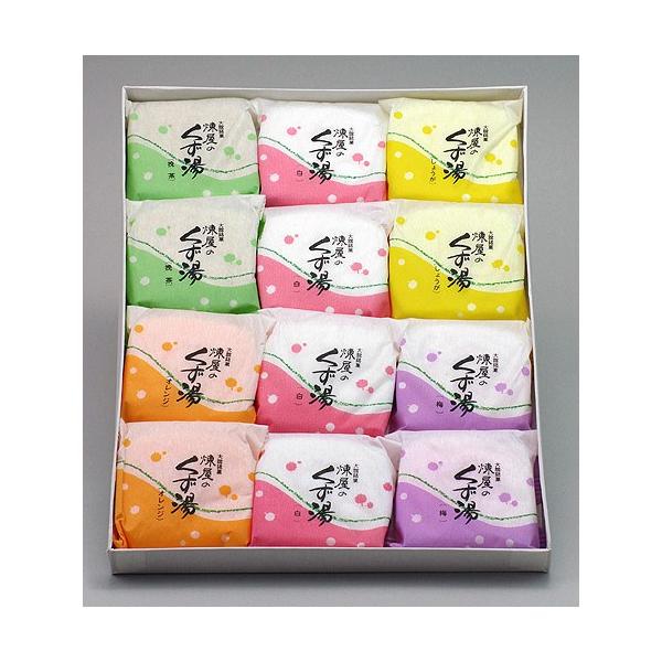 昔懐かしい片栗湯に上質の原料「葛粉」を混ぜ、お菓子風に仕上げました。5種類の味（白、オレンジ、挽茶、梅、しょうが）が12個入り1セットになっています。贈り物にもどうぞ。【つくり方】熱湯を注ぎ、かきまぜ、糊状にしてお召し上がりください。■社名...