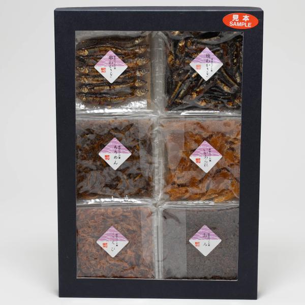定番「八郎潟のつくだ煮」から「焼わかさぎ」「串わかさぎ」「ちりめん」「いかあられ」 「あみ」「こえび」の6種を詰めました。ギフトにも最適です。社名:株式会社やすだ容量:280g原材料:【あられ(豆なし)】干しするめいか(いか(国産))、還元...