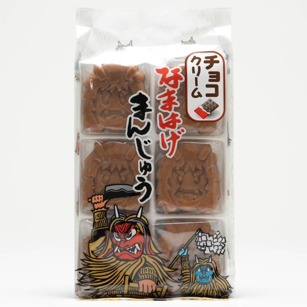 なじみ「なまはげまんじゅう」に、チョコクリーム版が登場！■社名：有限会社フジタ製菓（秋田県秋田市牛島東7-10-43）■容量：6個■原材料：チョコレートフラワーペースト(国内製造)、鶏卵、砂糖、小麦粉、ショートニング、はちみつ、食用加工油脂...