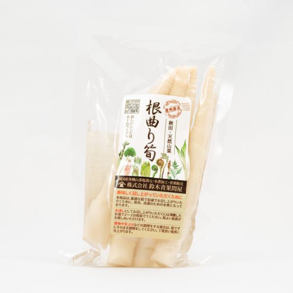 東北地方特産のたけのこです。一般的な太いタケノコよりも、柔らかく甘みがあります。煮物、炊き込みごはん、味噌汁、てんぷらなど、様々な用途に手軽にお使いいただけます。■社名：株式会社　鈴木青果問屋■原材料：根曲がり筍（秋田県産)、梅酢■容量：8...