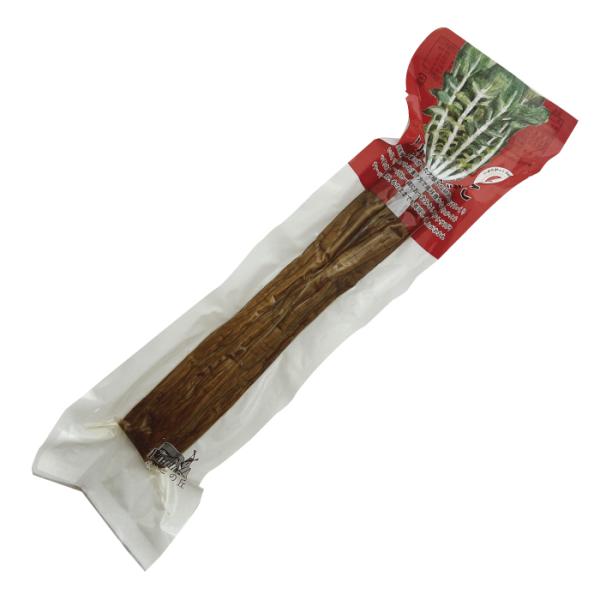 表面と断面のコントラストがはっきりしている見た目が特徴の風味豊かないぶりがっこです。ザラメを使用し、やさしい甘味に仕上げているので甘口の日本酒がよく合います。そのまま召し上がりいただくことはもちろん、刻んでチャーハンに入れたり、ポテトサラダ...