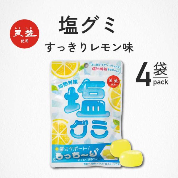 不足しがちな塩分を手軽に補える塩グミ。タブレットやキャンディと比較すると柔らかい食感で、時間がない時でもさっと食べ切ることが出来ます。様々な場面で手軽に持ち運びいただけます。赤穂の天塩使用