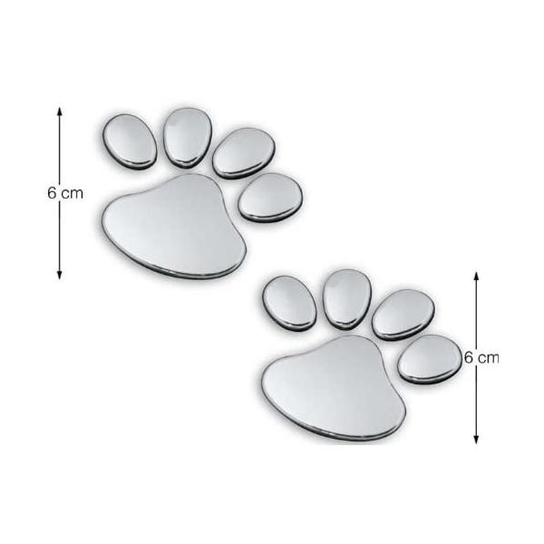 犬の足跡 ステッカー シール 肉球 カーステッカー 立体 3D 4個セット