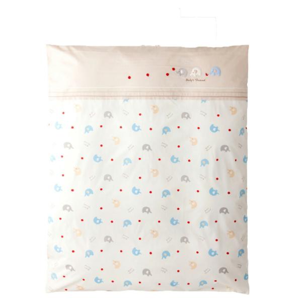 日本製　掛布団　カバーリング　単品　ぞうさん　125×100ｃｍ　洗い替え　赤ちゃん　ベビー寝具　綿100％