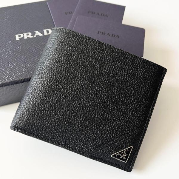 ■商品情報【管理番号】584【ブランド】PRADA/プラダ【アイテム】二つ折り財布【型番】2MO738【対象】メンズ【金具色】シルバー【シリアル】ICタグ確認済み【素材】レザー【サイズ】W約11cm x H約9.5cm x D約2.5cm【...