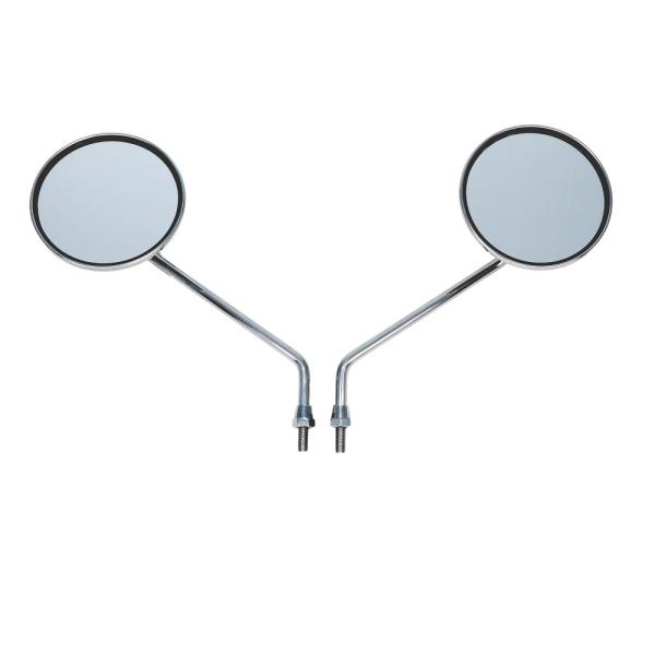 HONDA/SUZUKI用丸型メッキミラー。ジョルノ、スクーピー,ジュリオ等の補修に。モンキーやリトルカブにもオススメです。