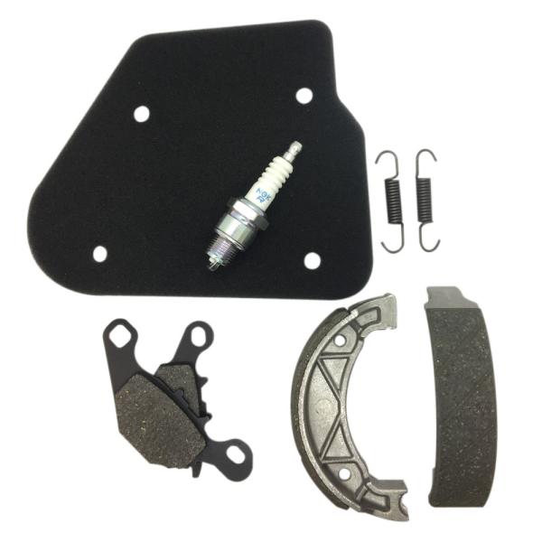 【適合車種】ジョグ/リモコンジョグ(CV50A/R)(5SU1-8/C/B)(03-07)【キット内容】NGKスパークプラグ(BPR7HS) エアフィルター(対応純正品番：5GD-14451-00) ブレーキパッド(対応純正品番：5SU-W...