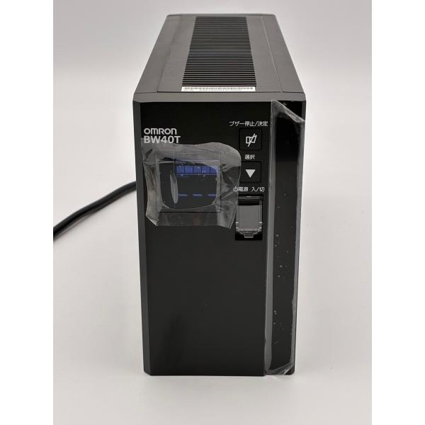 メーカー：オムロン型番：BW40T種類：無停電電源装置（UPS）容量：400VA／250W出力波形：正弦波用途：PC／サーバー／ネットワーク機器用電源バックアップ入力電圧：100Vバッテリー：内蔵（消耗状況不明）【状態ランク】Eランク（現状...