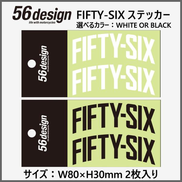 「life with motorcycles」をコンセプトに、商品の「デザイン」を通してオートバイ生活の楽しみ方を提案する56designのステッカーです。■ステッカーサイズ：W80×H30mm 2枚入り■文字がアーチ状にカーブしたデザイン...