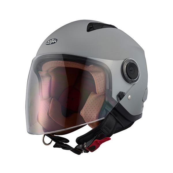 EasyWave3 SportsJet　（イージーウェーブ3 スポーツジェット）　オープンフェイスのジェットヘルメット形状をスポーツタイプにし、ベンチレーション機能とエアロ効果を持たせたスポーツジェットヘルメット。帽体は強化プラスチックを採...