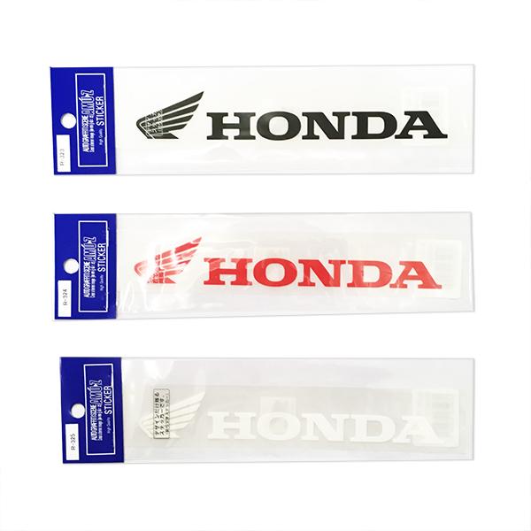 ホンダのロゴと人気のウィングステッカーです！■ステッカーサイズ：Lサイズ 27mm×170mm■転写タイプのステッカーです。■お好きなカラーをお選びください。（ブラック・レッド・ホワイト）■製造元：東洋マーク製作所★ステッカーは日焼けにも強...