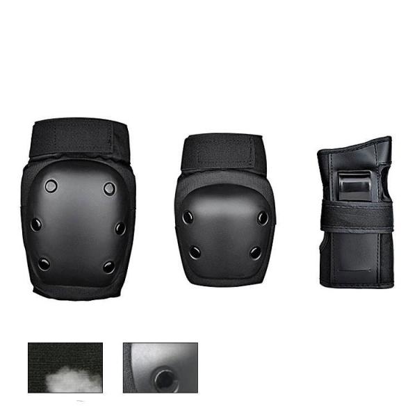 ■ 品名：ローラースケートプロテクター■ 素材：PP オックスフォード■ カラー：ブラック■ サイズ：S-L■ 産地：中国 eiikobig の検索キーワード：プロテクター 大人用 プロテクターセット 自転車 スケボー スケート 手首 肘 ...